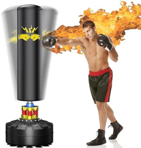 Boxing Punching Bag with Stand Adult 70'', Heavy Punching Bag with Base ...