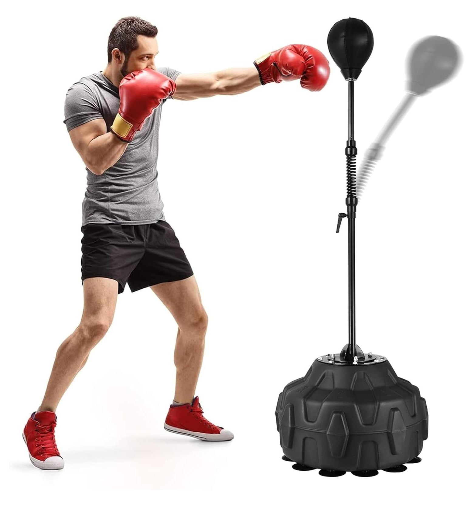 Boxing Reflex Bag,Punch Stand Box Trainer,55.9-71.6-Inches Height ...
