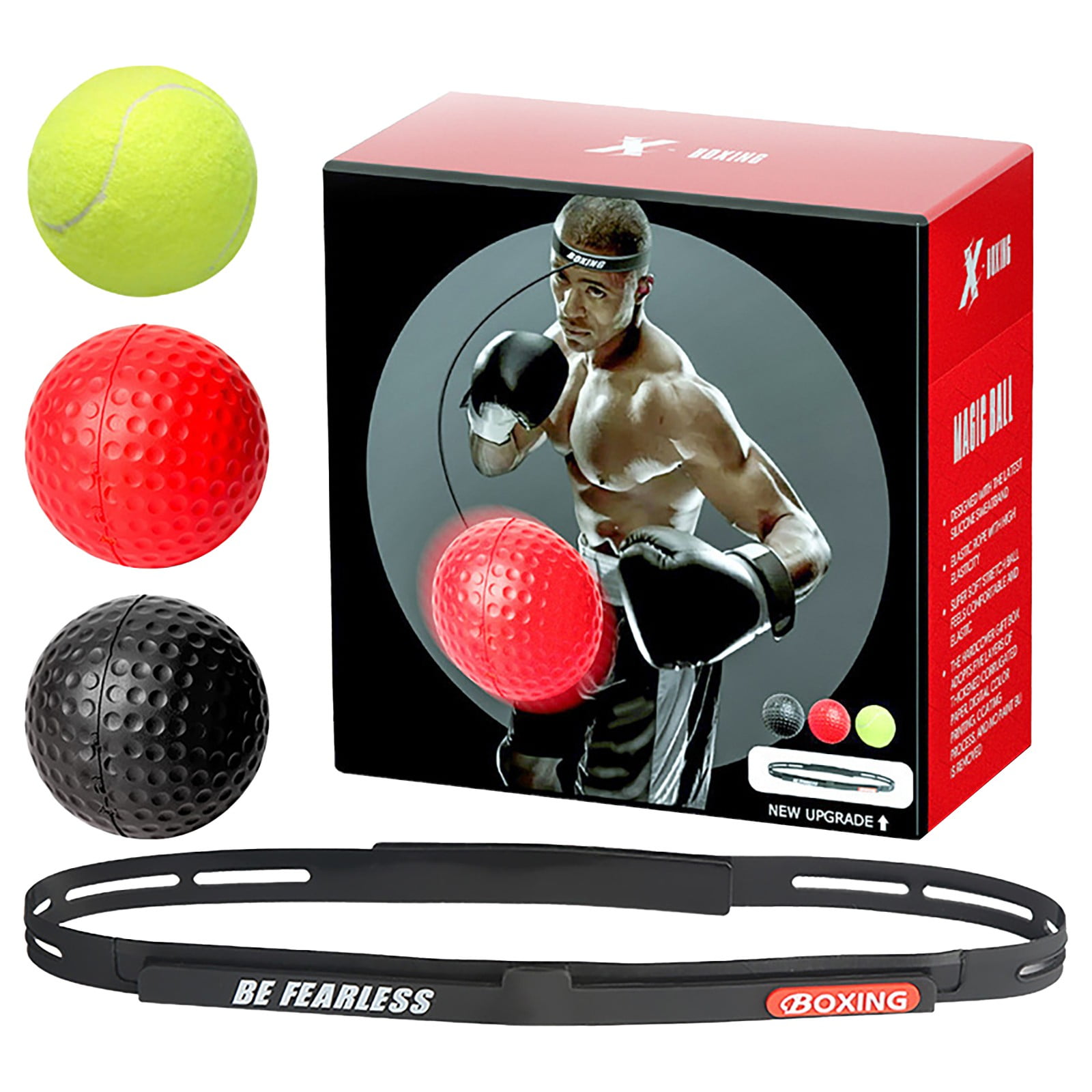 Reflex Ball With Headband Soul Shift Boxing Reflex Ball Set - 4 Balls ...