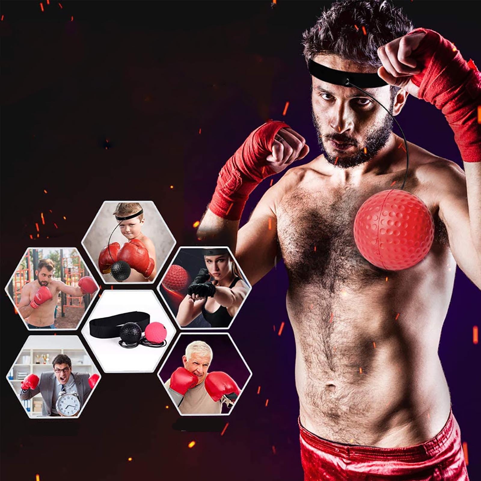 Boxing Reflex Ball For Adults, Sports Reaction Balls,Speed Flex,Boxing ...