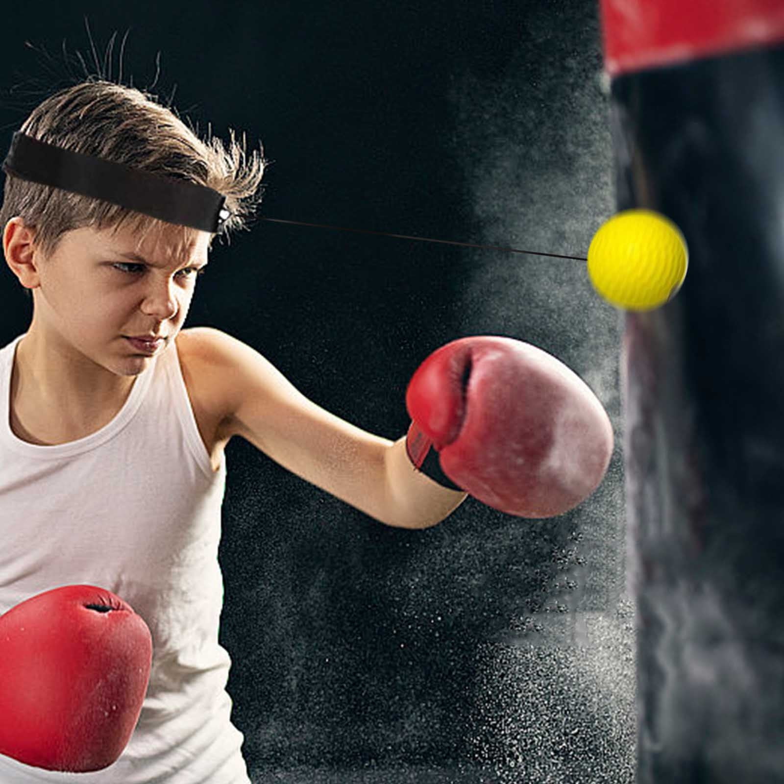 Boxing Reflex Ball,React Reflex Boxing Ball Headband,Adjustable Elastic ...