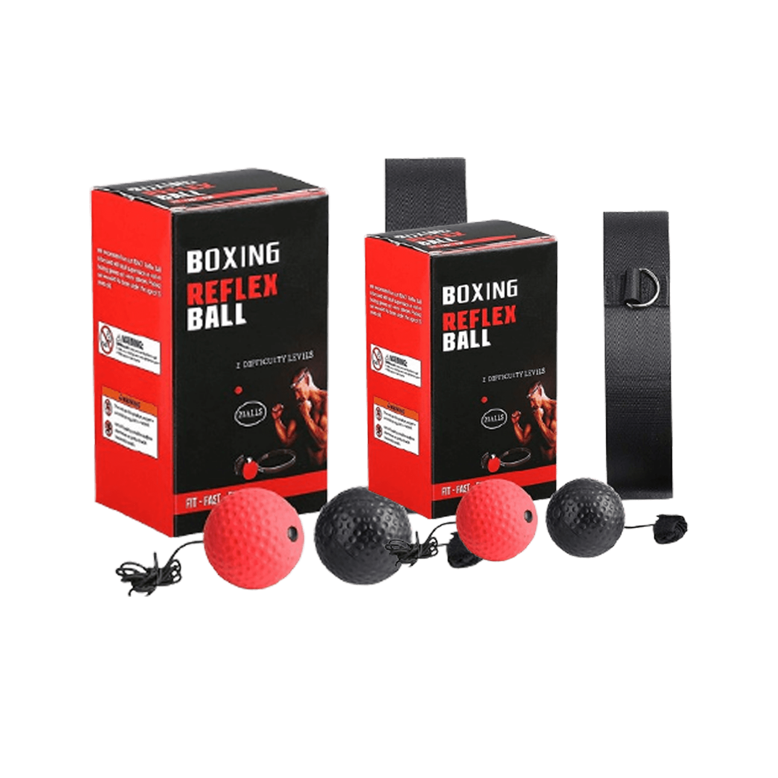 Boxing Reflex Ball Set of 2 Improve Speed, Hand-Eye Coordination ...
