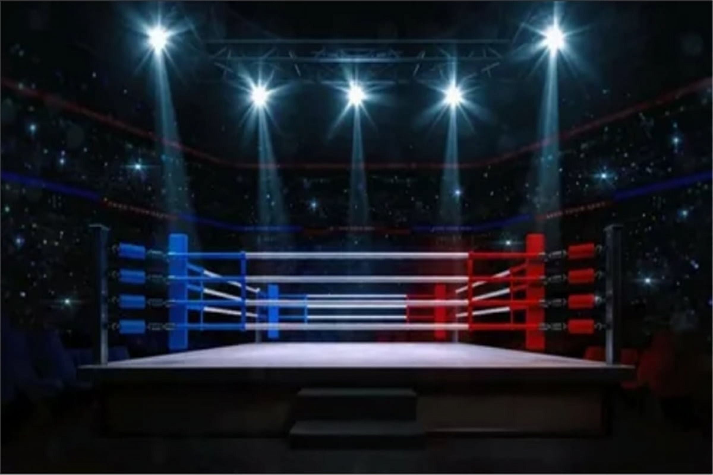 Boxing Ring Photography Backdrop Match Stage Spotlights Interior ...