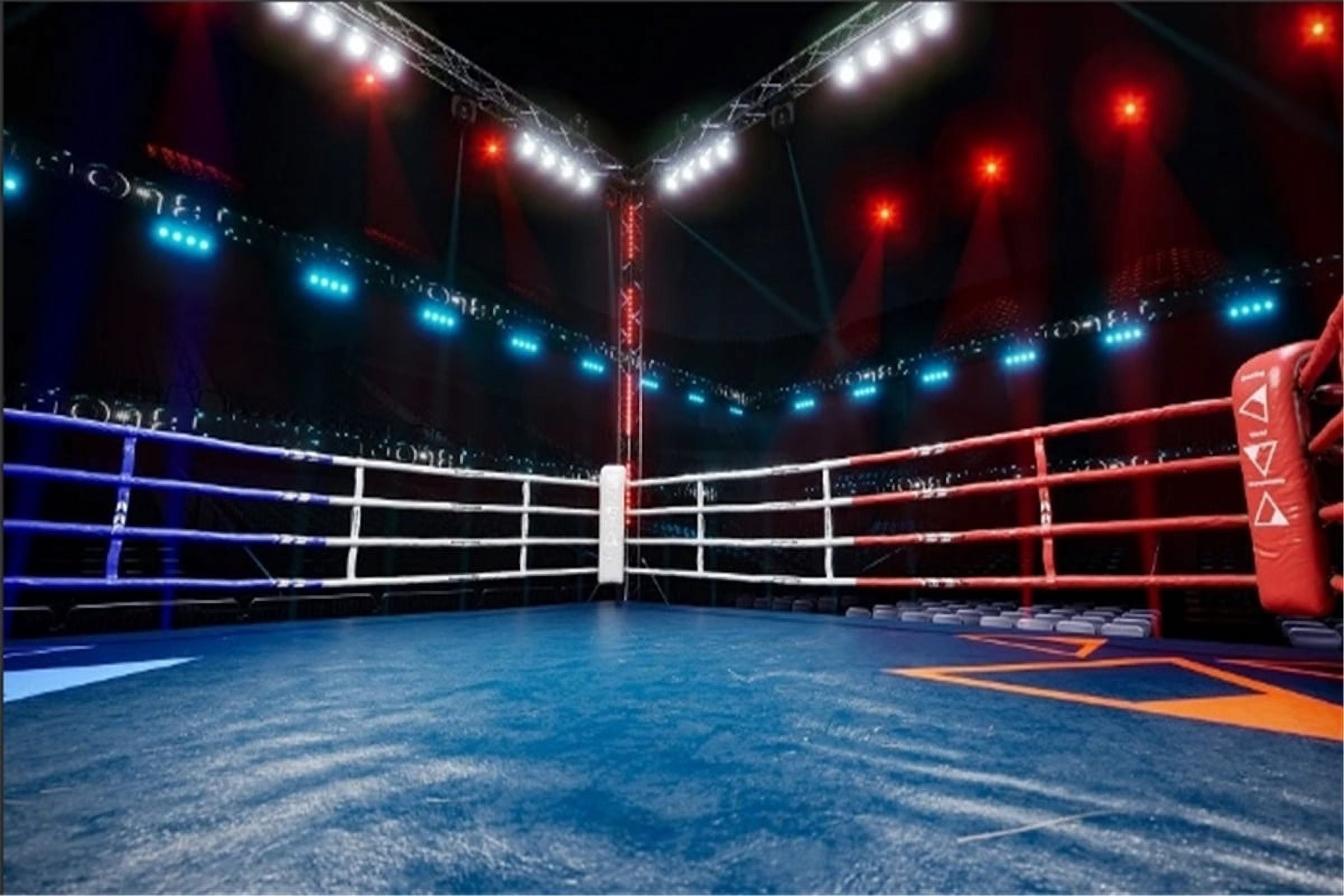 Boxing Ring Photography Backdrop Match Stage Spotlights Interior ...