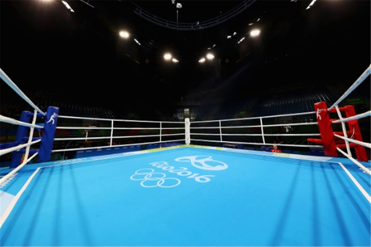 Boxing Ring Photography Backdrop Match Stage Spotlights Interior ...