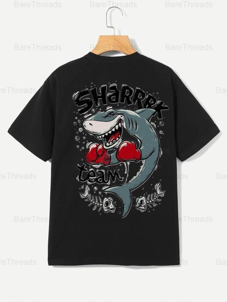 Boxing Shark T-Shirt - Team Shark Tee , For Men/Women,Up to 5XL ...