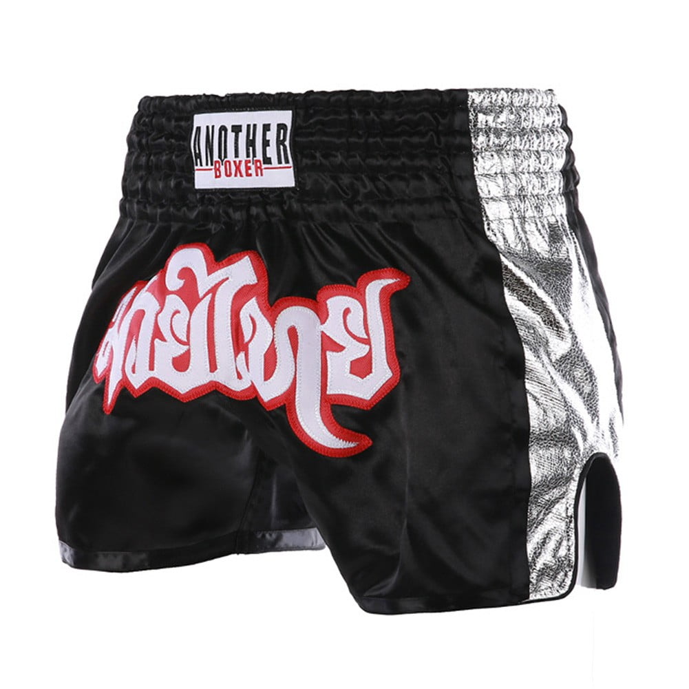 Boxing Shorts MMA Training Muay Thai Shorts Breathable Fabric Elastic ...