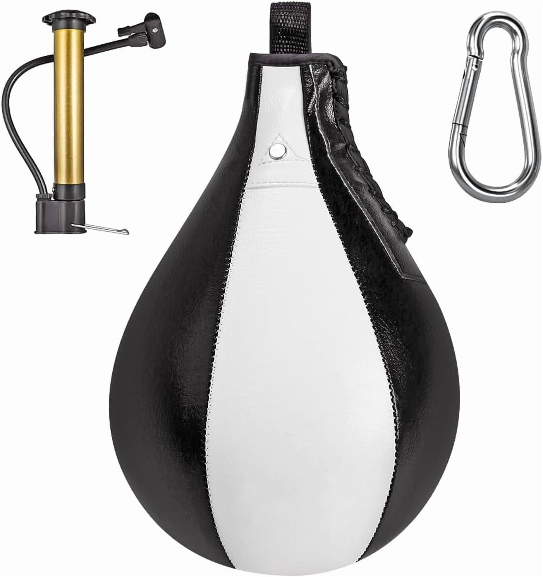 Boxing Speed Bag Kit & Boxing Speed Bag - Premium Leather Bag with 360 ...