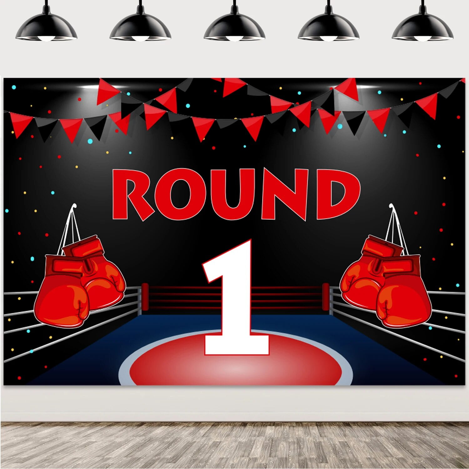 Boxing Themed Birthday Party Backdrop for Boy, 1st Birthday, Boxer ...