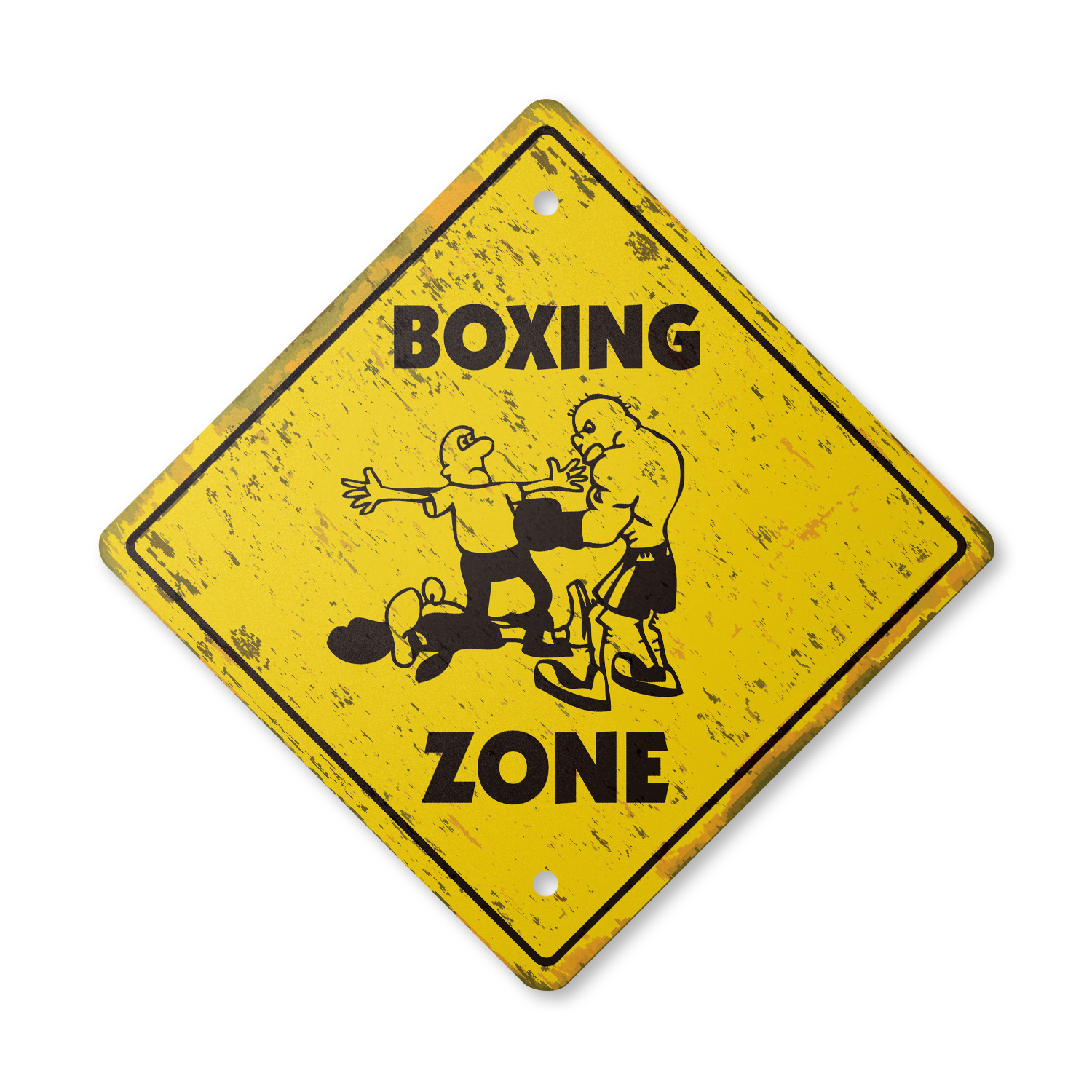 Boxing Vintage Crossing Sign Zone Xing | Indoor/Outdoor Plastic | 20 ...