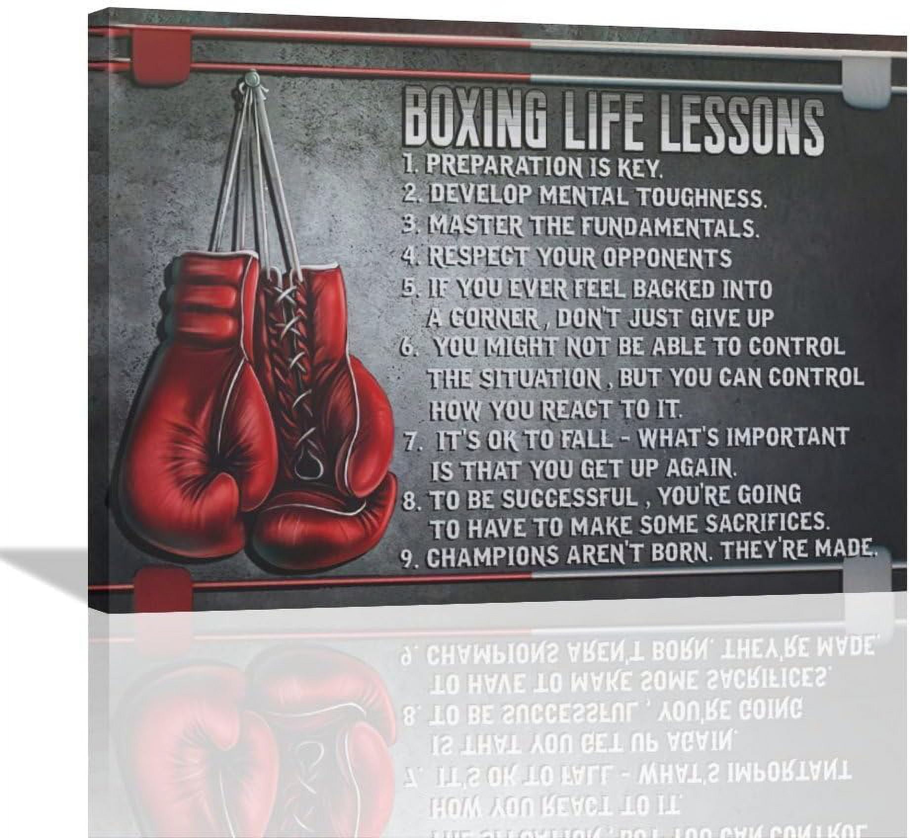 Boxing Wall Art Sports Boxing Lessons Pictures Wall Decor Motivational ...