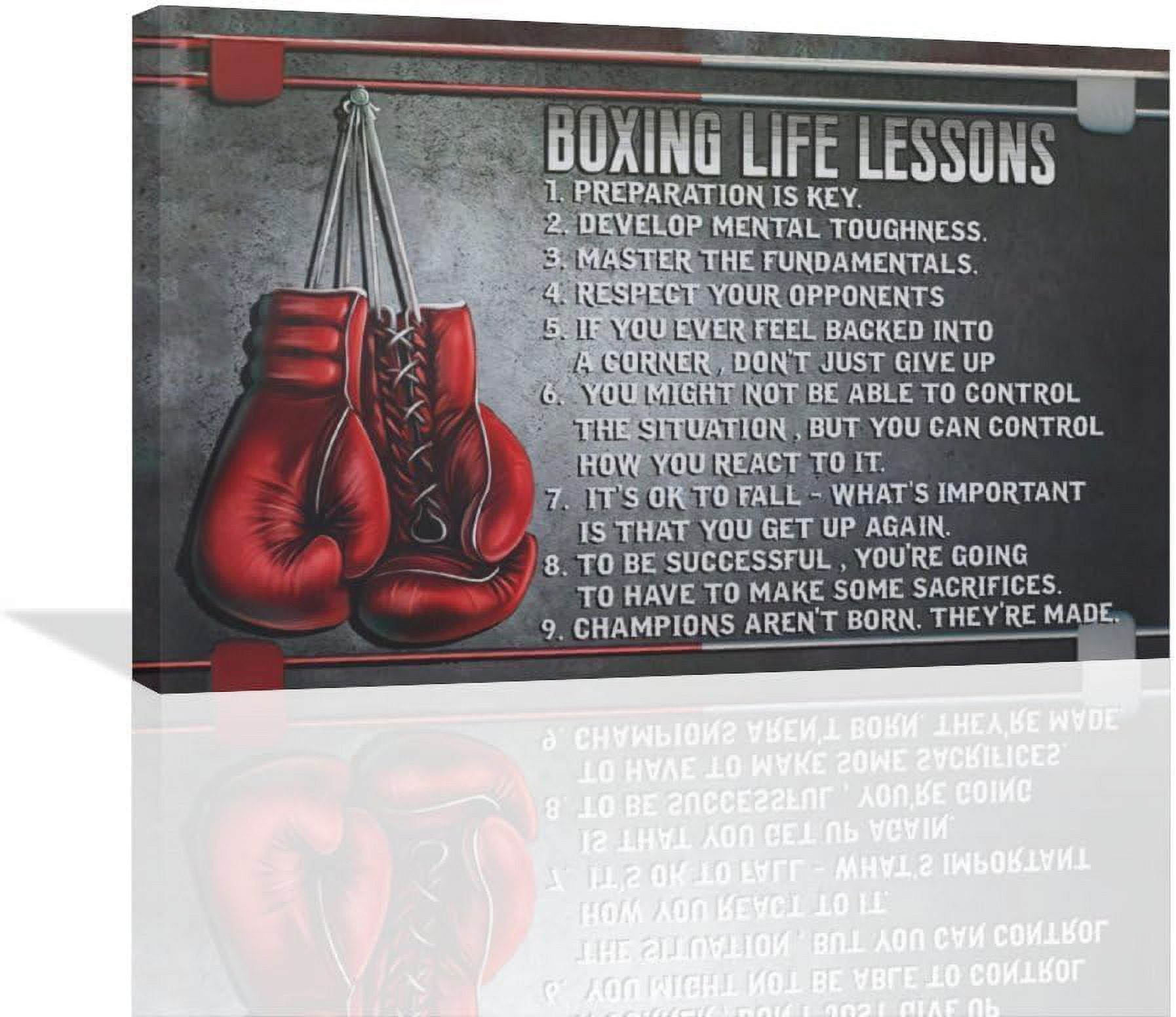 Boxing Wall Art Sports Boxing Lessons Pictures Wall Decor Motivational ...