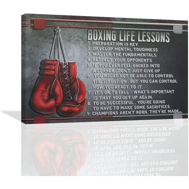 Boxing Wall Art Sports Boxing Lessons Pictures Wall Decor Motivational ...