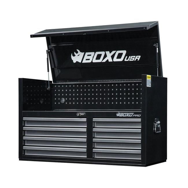 Boxo Tools BOXUAC45081AL-BK-1 45 in. Pro Series 8-Drawer Top Tool Chest ...