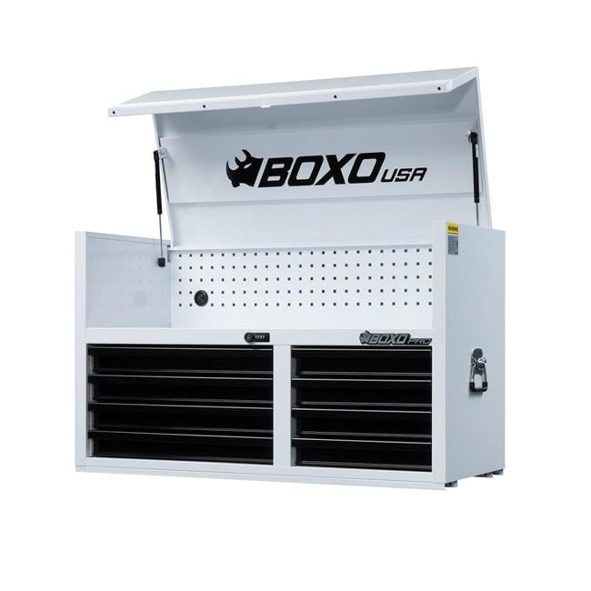 Boxo Tools BOXUAC45081AL-W-1 45 in. Pro Series 8-Drawer Top Tool Chest ...