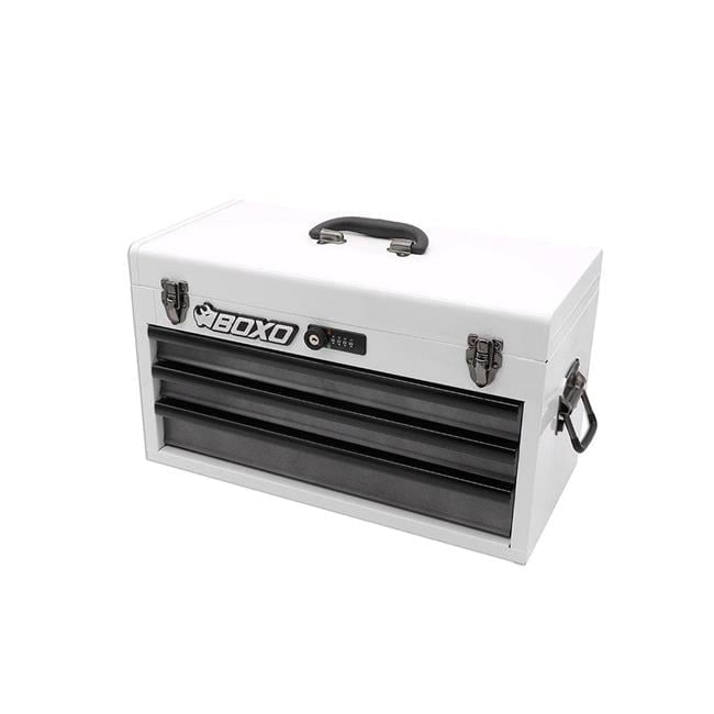 Boxo Tools ECC20301L-GY1 3-Drawer Portable Steel Tool Box White ...