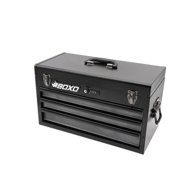 Boxo Tools ECC20301L-SBK1 3-Drawer Portable Steel Tool Box Black ...