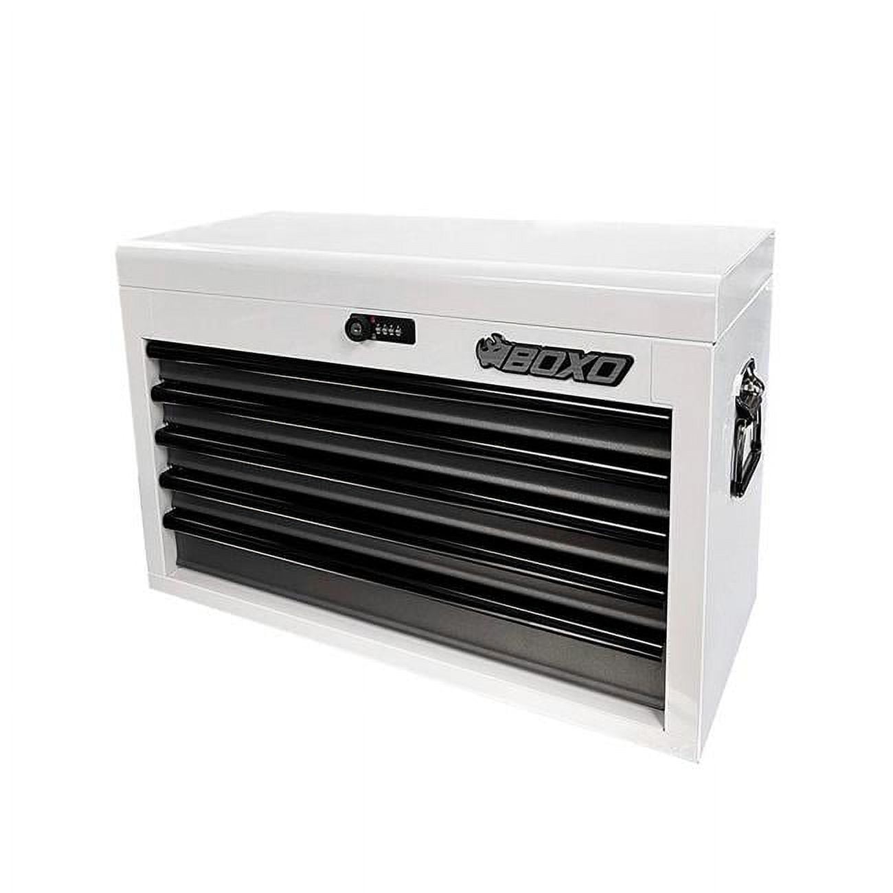 Boxo Tools ECC26501L-W 26" 5-Drawer Portable Steel Tool Box White ...