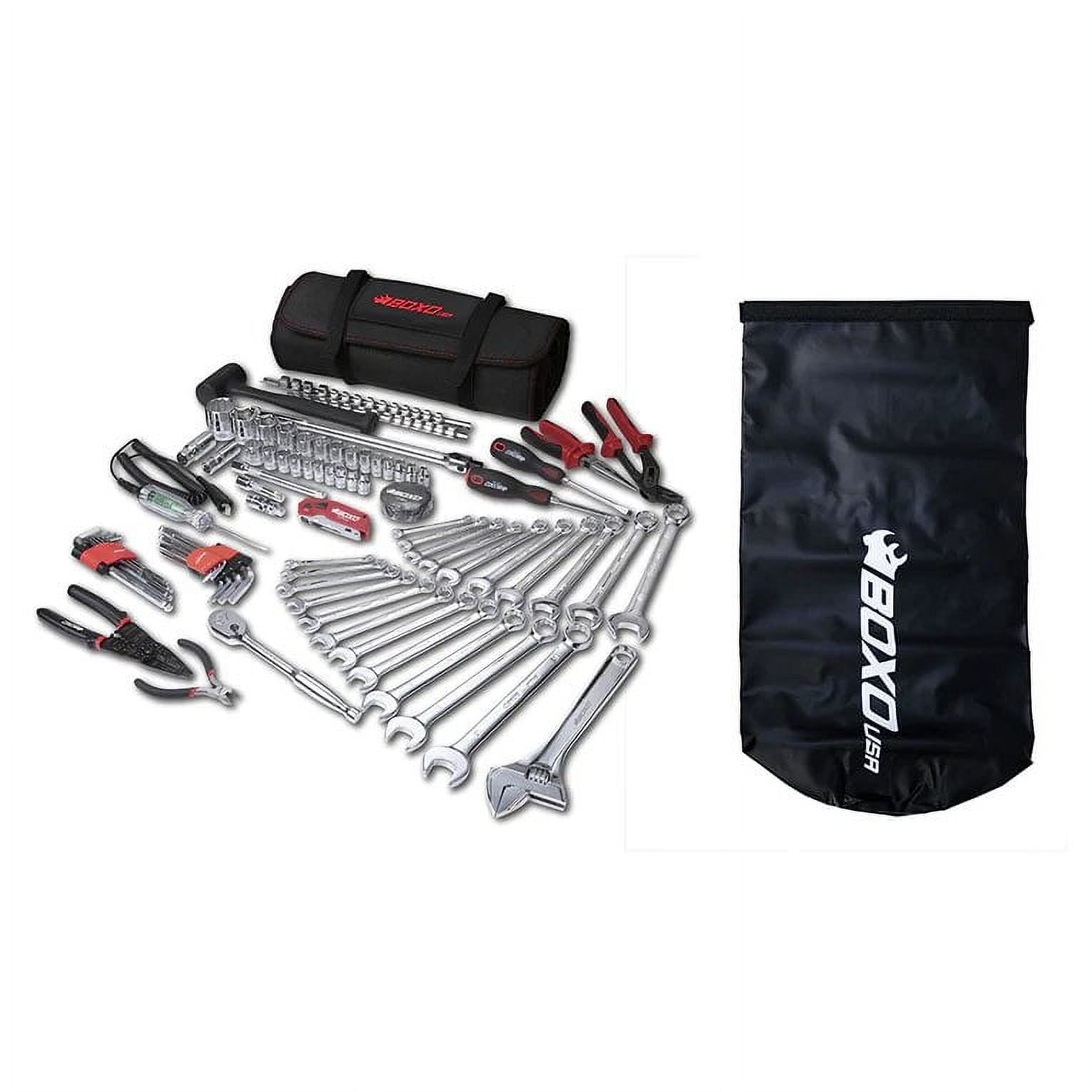 Boxo USA 82-Piece Boat Tool Roll - Metric & SAE Tools Set with Dry Bag ...
