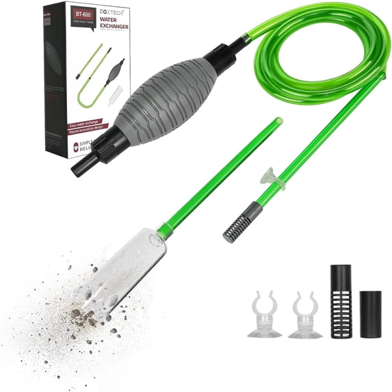 BOXTECH Fish Tank Water Change Vacuum Siphon Pump, Sand Cleaner, Anti ...