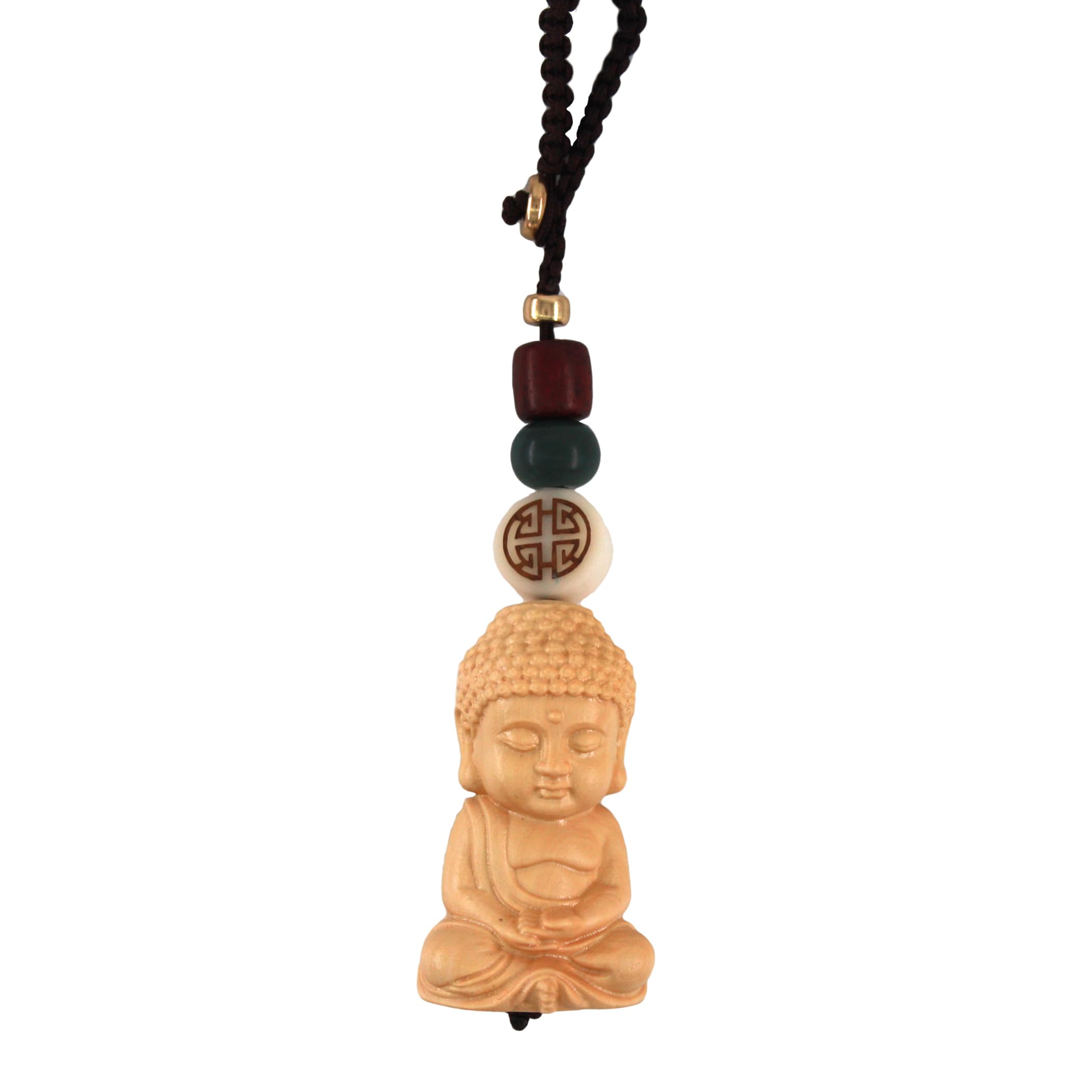 Boxwood Buddha Sitting Sculpture Ornament,Fengshui Buddha Decor ...