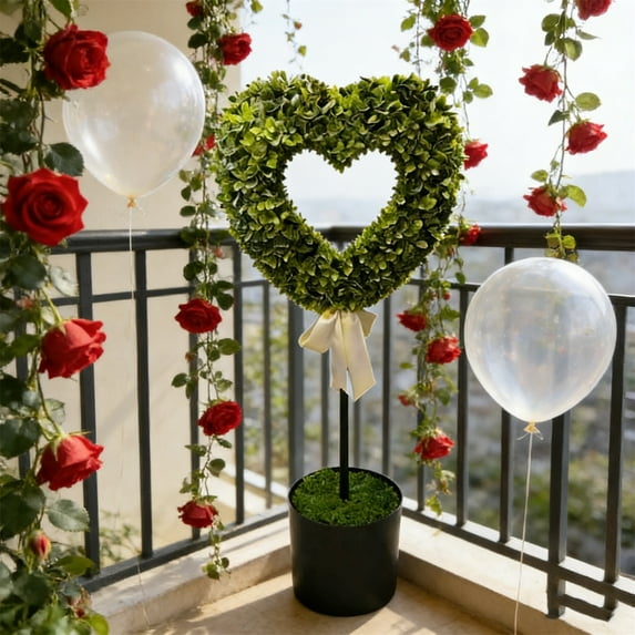 Boxwood Heart Topiary Outdoor - Valentine's Day Heart Shaped Topiary ...