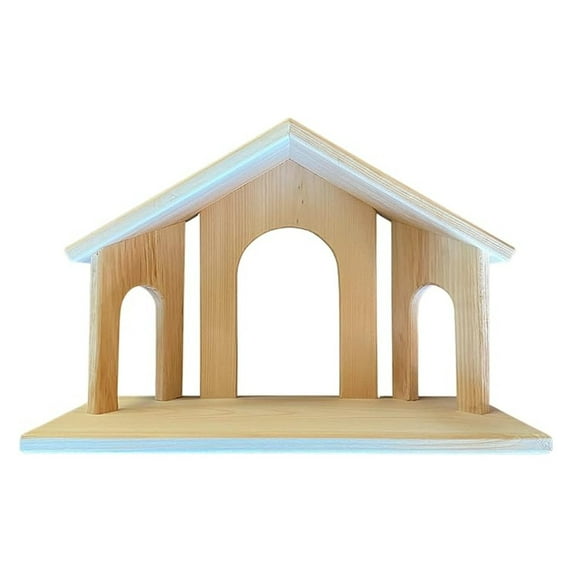 Boxwood and Mum Handmade Christmas Manger Nativity Set Piece, Wooden ...