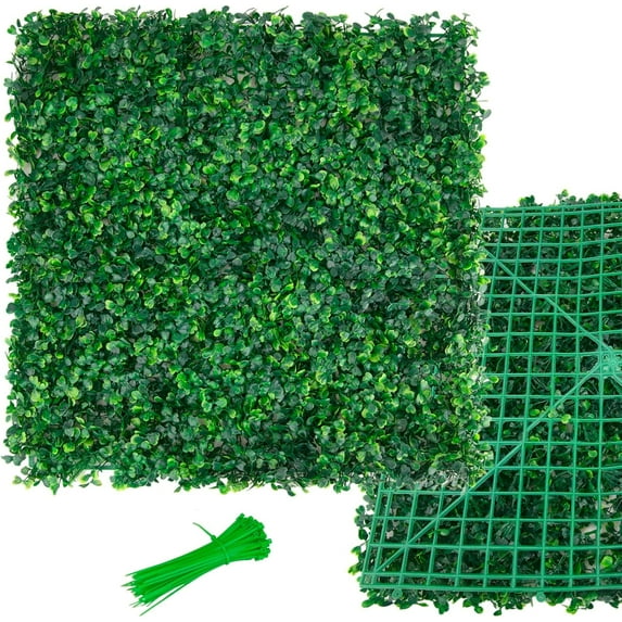 Boxwood Panels 20x20 inch Grass Wall Panels-12 Pack Artificial Boxwood ...