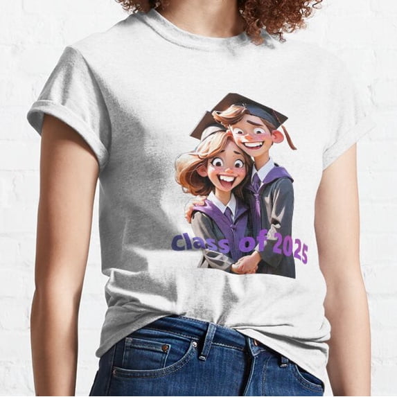 Boy And Girl In Graduating Class Classic T-shirt - Walmart.com