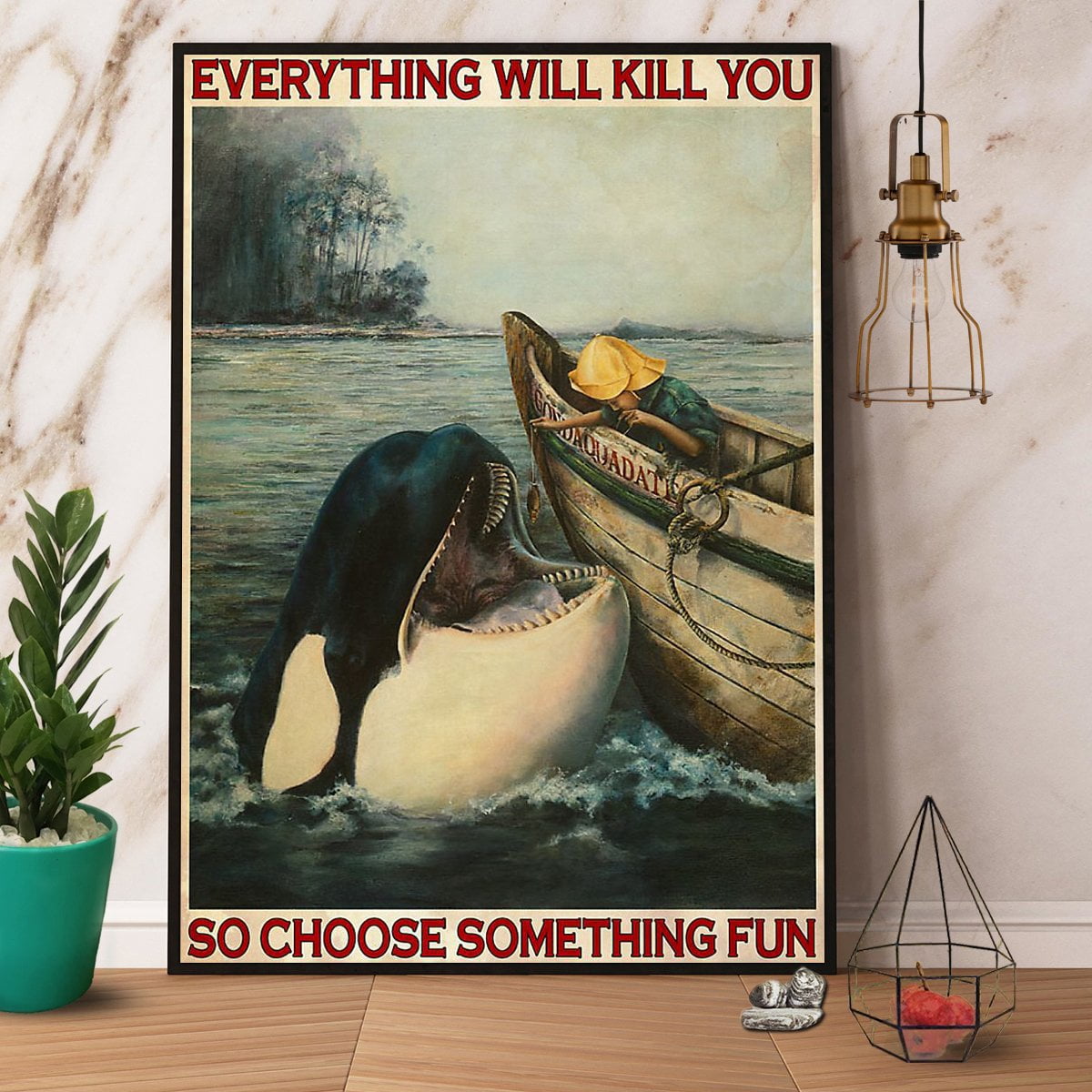 Boy And Orca Everything Will Kill You Choose Something Fun Paper Poster ...