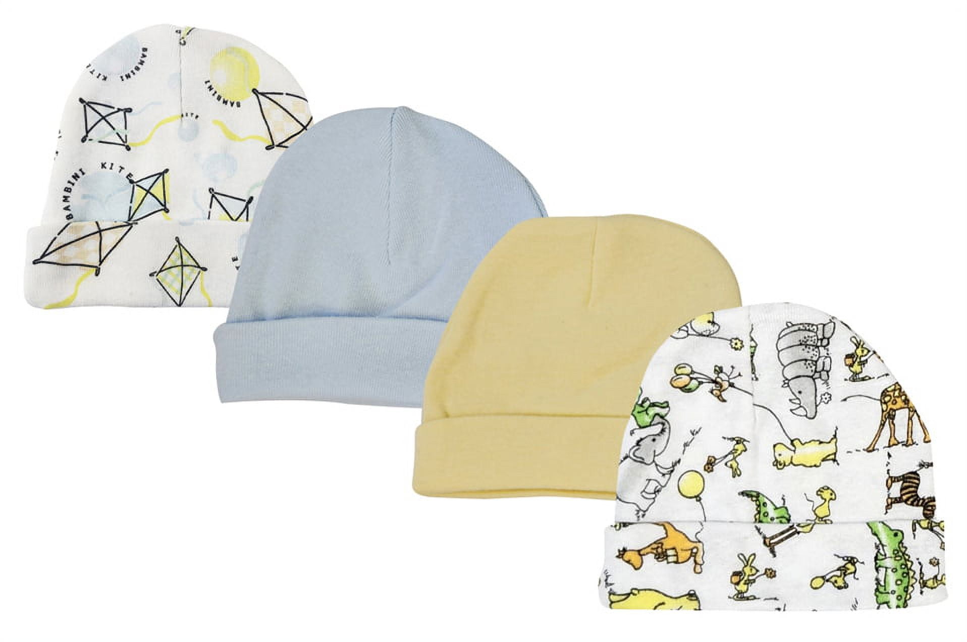 Boy Baby Boys Caps (Pack of 4) NC_0337 100% Cotton Newborn - Walmart.com