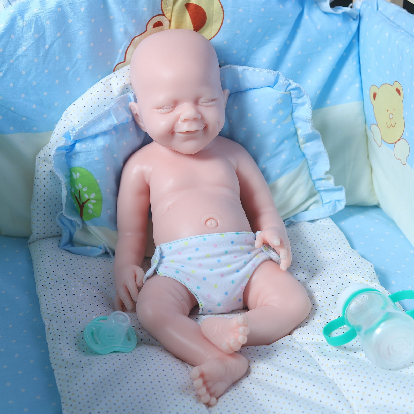 Boy Baby Doll Toy Unpainted Smile Sleep Dolls Sets, 5 Pieces - Walmart.com