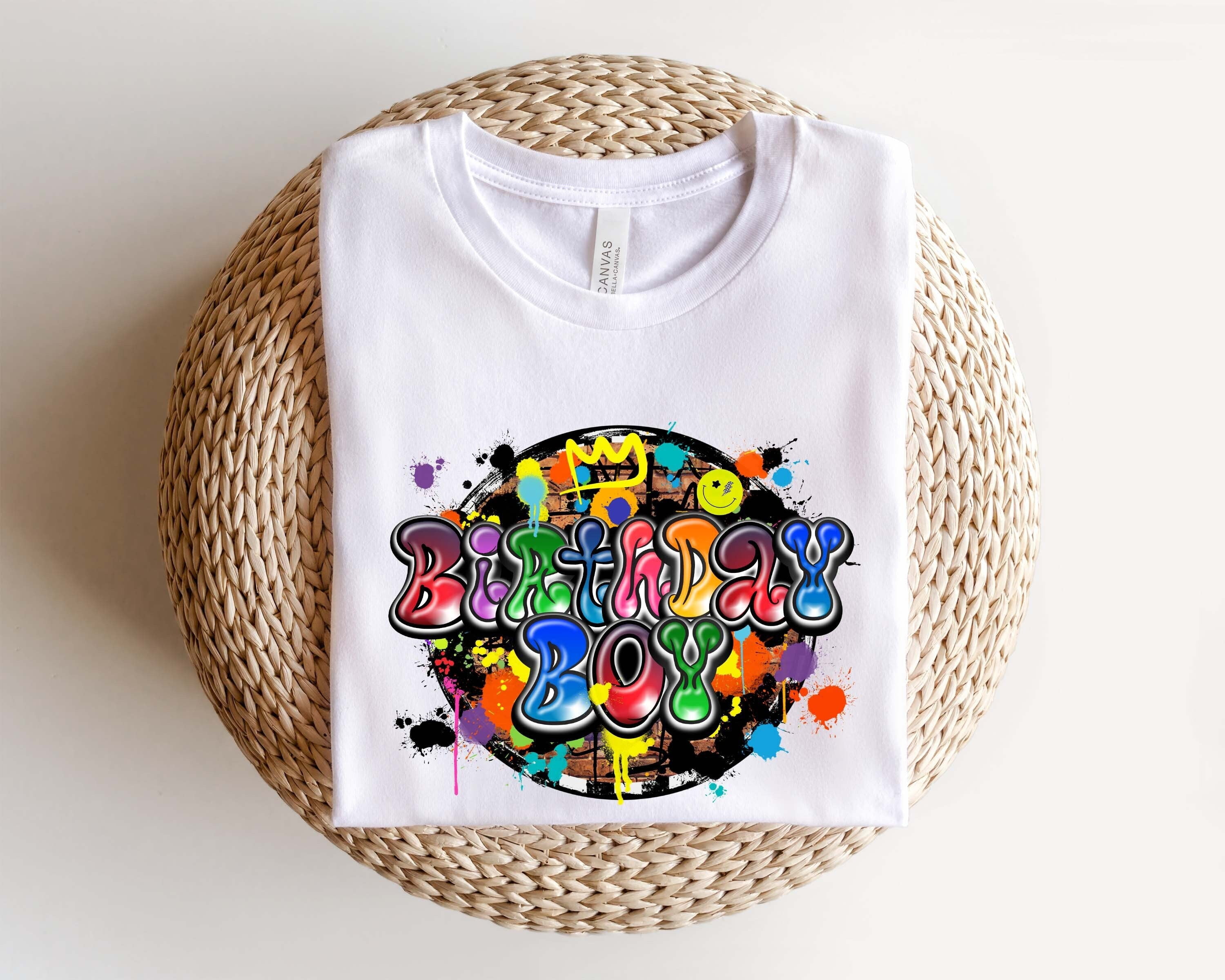 Boy Birthday shirt,Birthday Boy Toddler Shirt,Graffiti Birthday Shirt ...