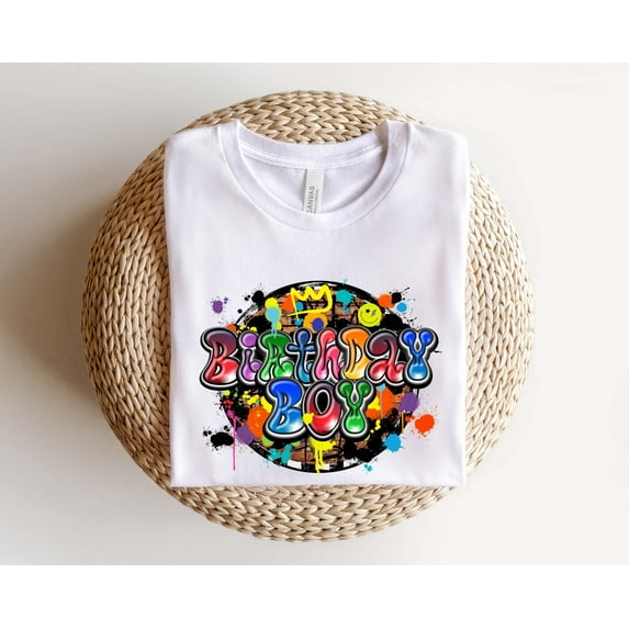 Boy Birthday shirt,Birthday Boy Toddler Shirt,Graffiti Birthday Shirt ...