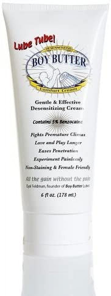 Boy Butter Comfort Cream Desensitizing Formula 6 oz. - Numbing Lube ...