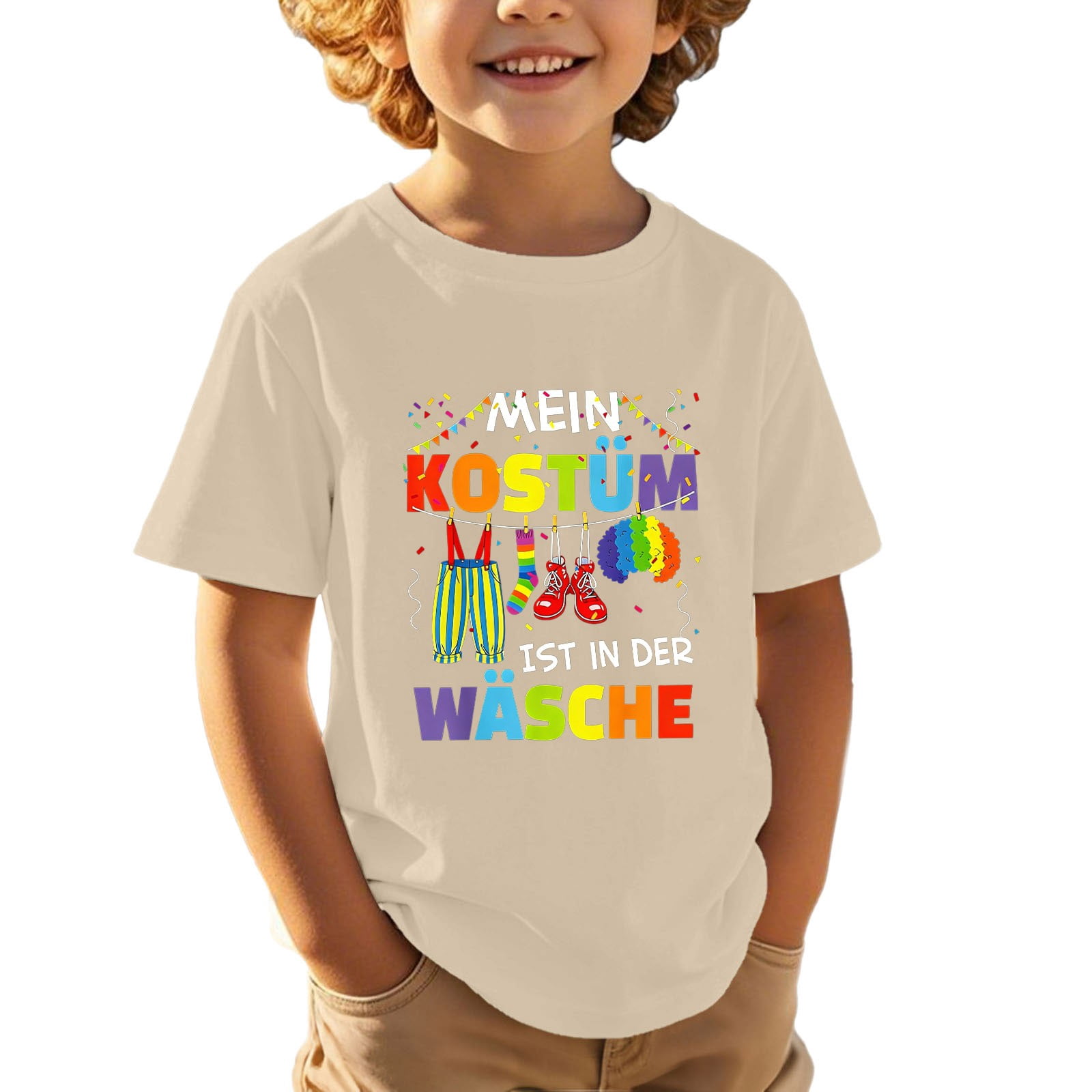 Boy Children'S Tops and Blouses Carnival Print Festive Party Comfort ...