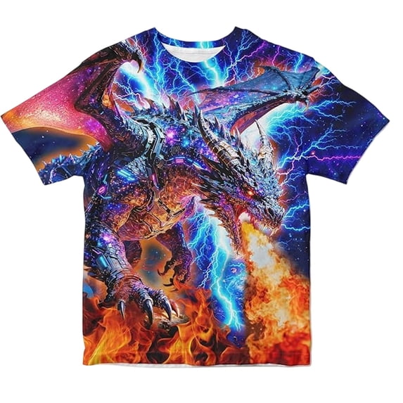 Boy Children'S Tops and Blouses Heart Print Gradient Color Round Neck ...