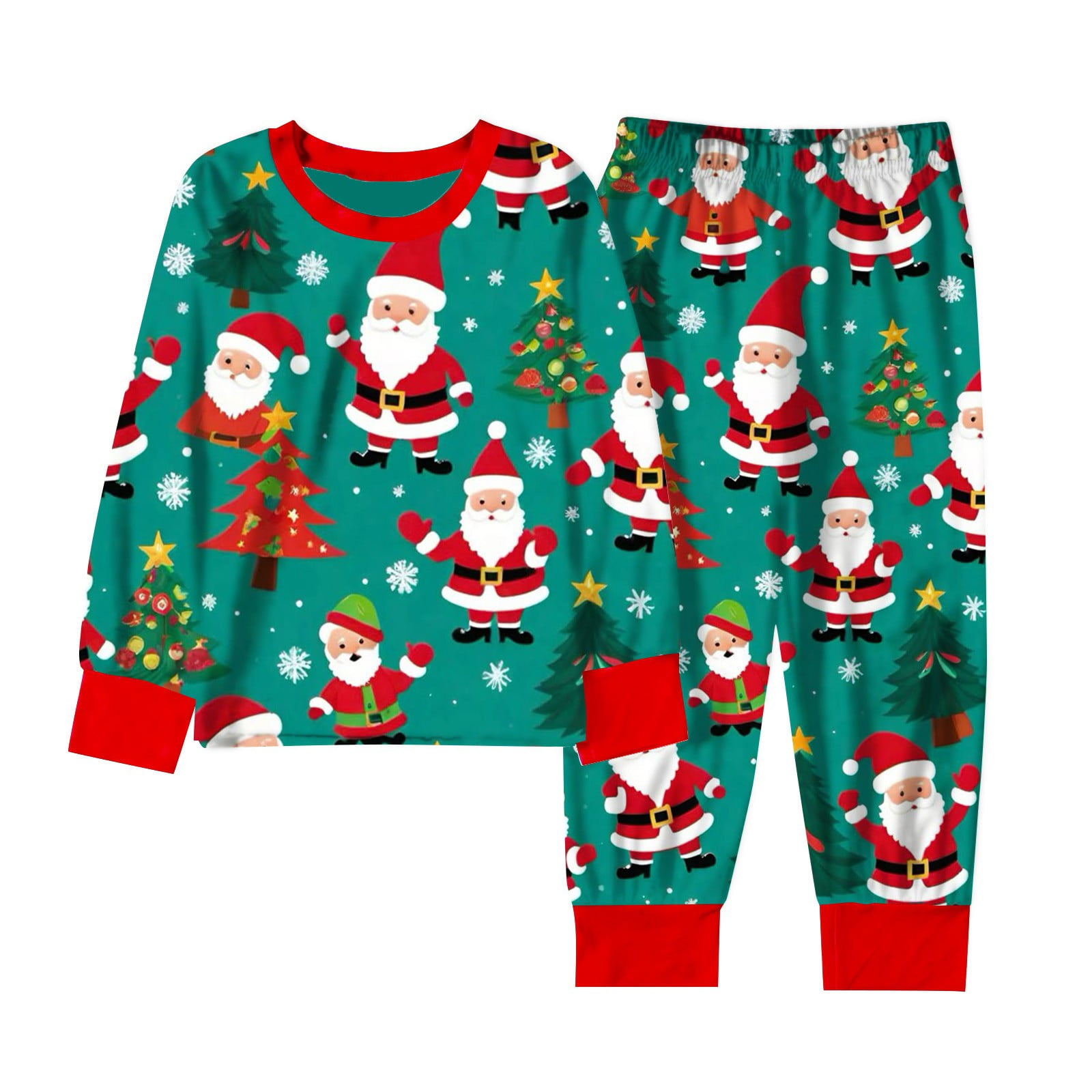 Boy Christmas Pajamas Christmas Santa Print Pyjamas Sets Toddler ...