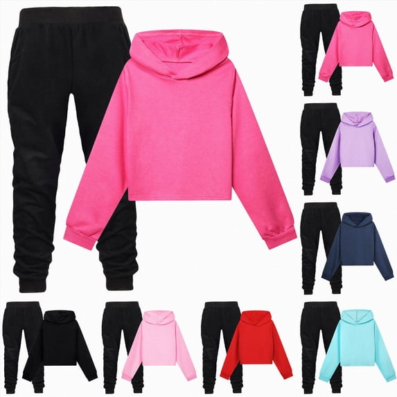 Boy Clothes 2 Piece Color Block Sweatshirt and Pants Set Fall Winter ...