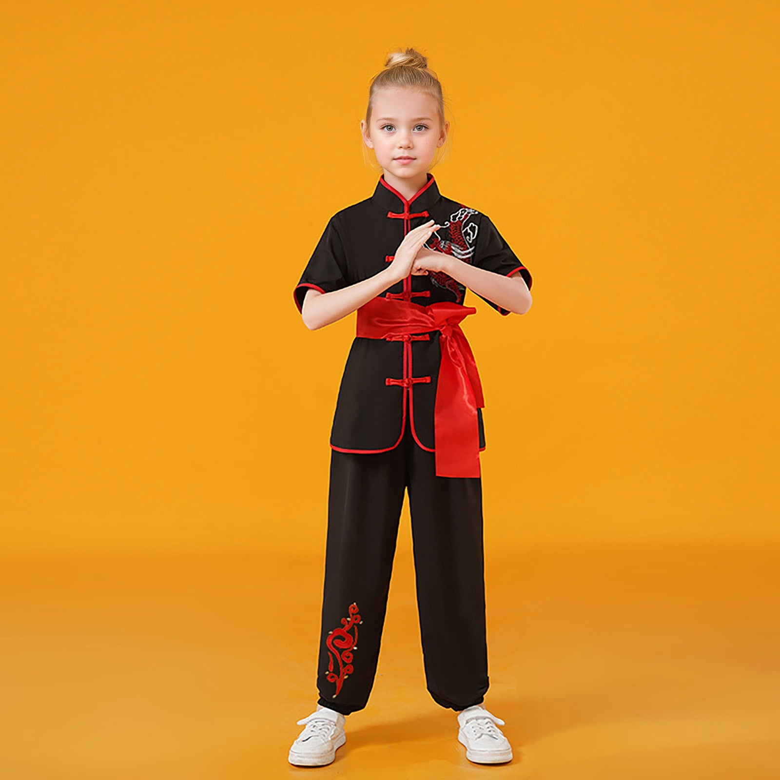 Boy Clothes Satin Wushu Tracksuits Short Sleeve Shirt and Trousers 2 ...