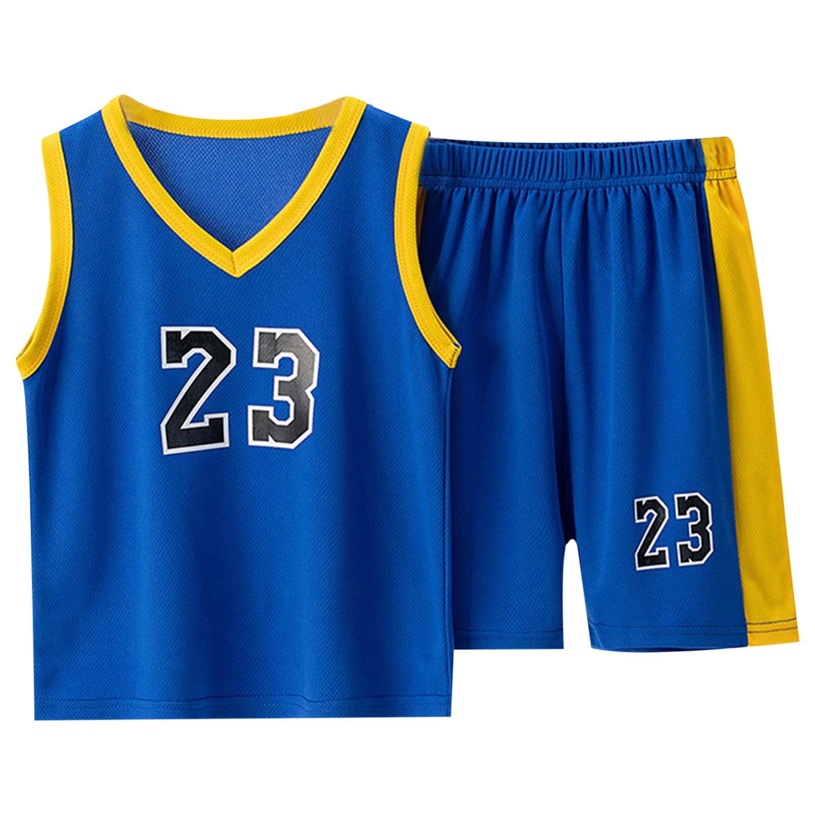 Boy Clothes Summer Athletic Boys Tank Tops and Mesh Soccer Shorts Boys ...