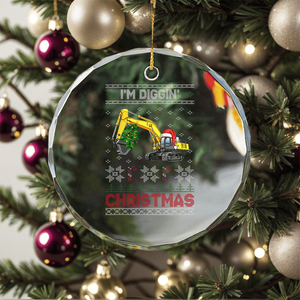 Boy Diggin Tree Excavator Ornament Home Decoration, Crystal Glass ...