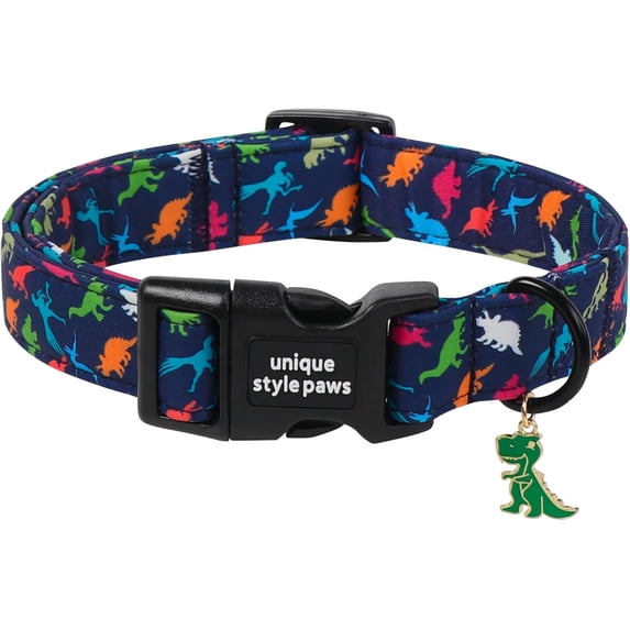 Boy Dog Collar, General Blue Dog Collar with Dinosaur Pattern Summer ...
