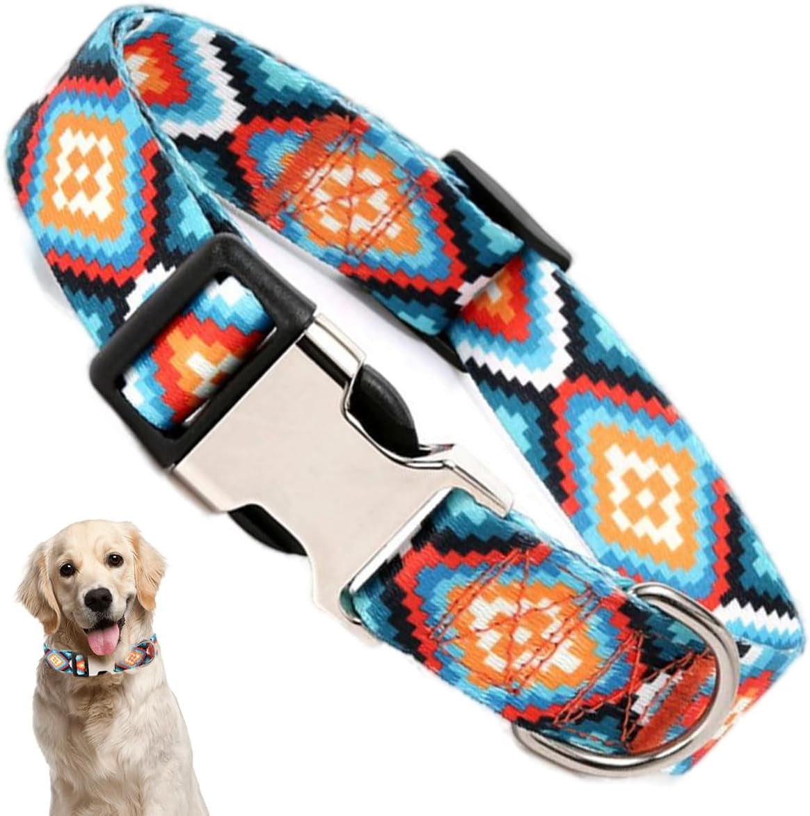 Boy Dog Collars for Small Medium Large XL Dogs, Western Aztec Tribal ...