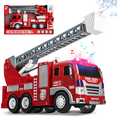 Boy Fire Truck Toy with Lights, Water-Spraying & Simulated Sound for ...