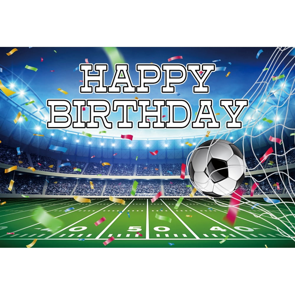 Boy Football Backdrop For Birthday Party Stadium Grassland Football ...