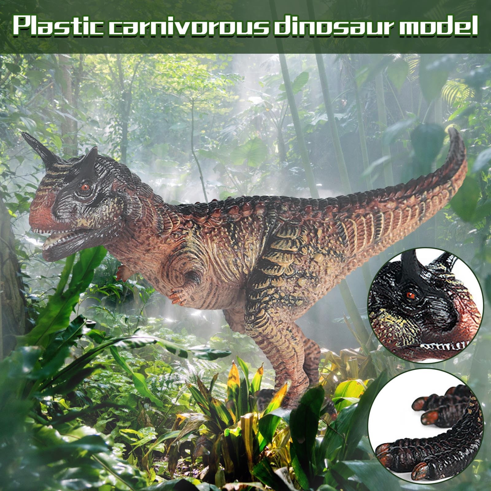 Boy Gift Dinosaur Model Carnotaurus Solid Hand-Painted Pvc ...