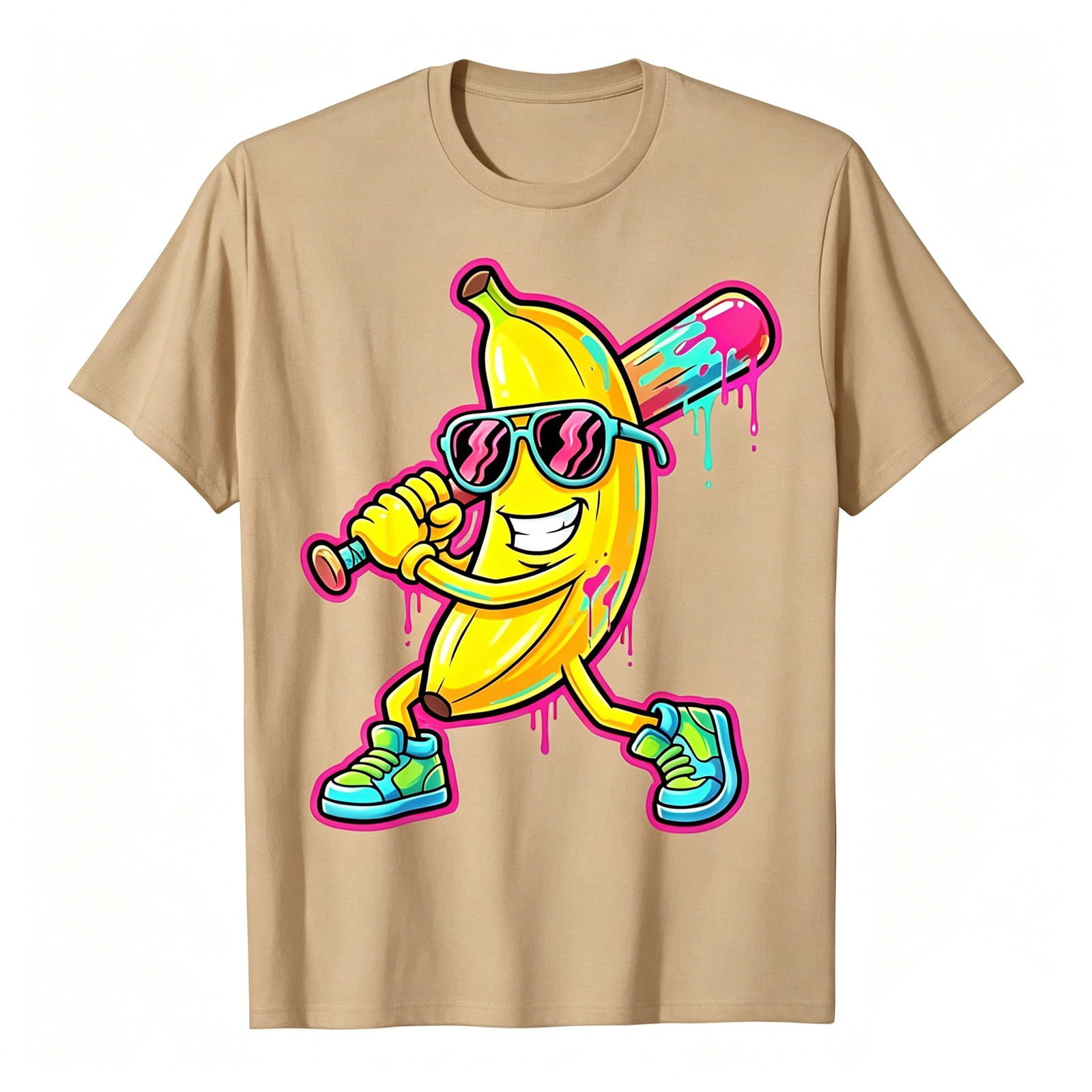 Boy Girl Baseball Shirt Kids Back to School Banana T-Shirt Funny Banana ...