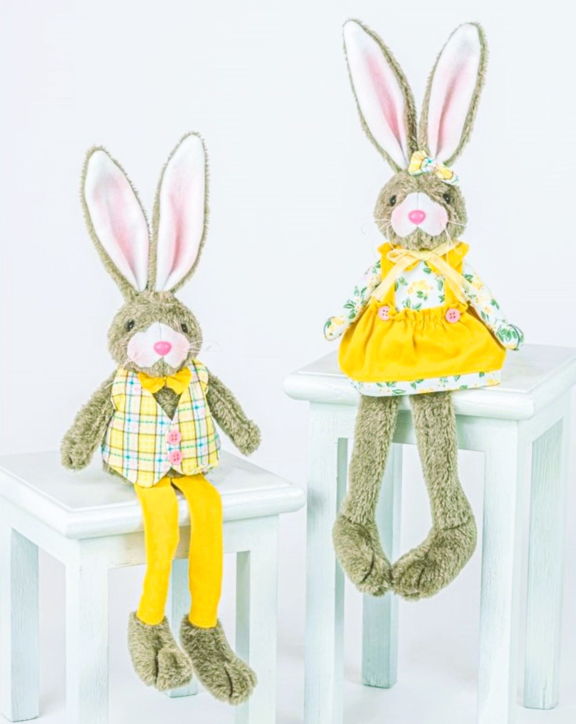 Boy/Girl Dangle Leg Yokel Yellow Bunnies - Walmart.com