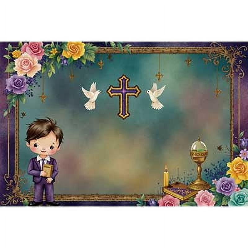 Boy Girl First Communion ration Backdrops Custom Christian Baptism ...